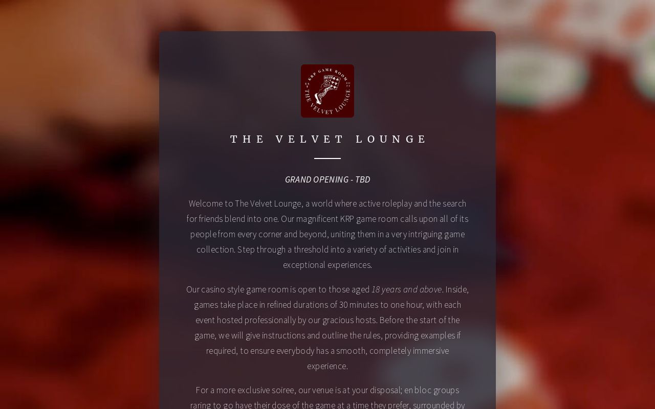 THE VELVET LOUNGE